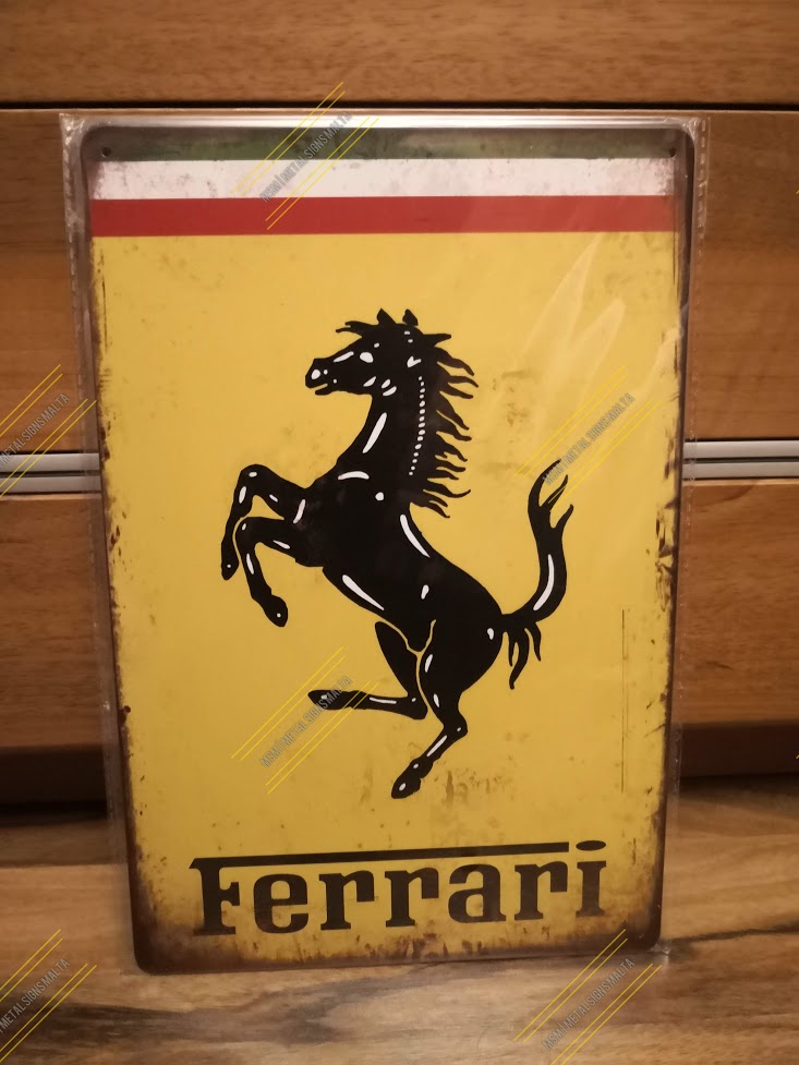 Ferrari Logo - Metal Signs Malta