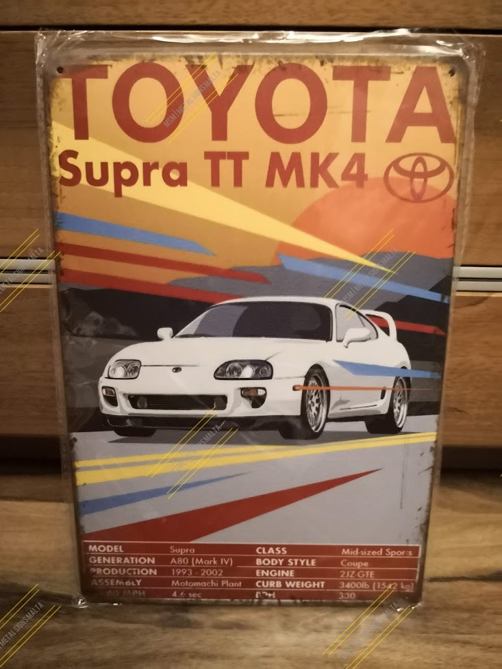 Toyota Supra - Metal Signs Malta