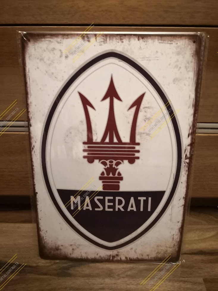 Maserati Logo - Metal Signs Malta