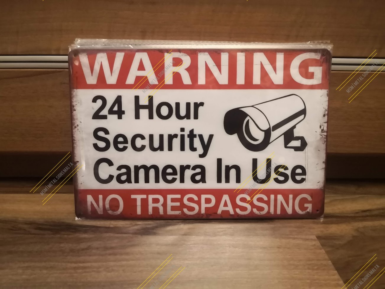 Warning - Camera In Use - Metal Signs Malta