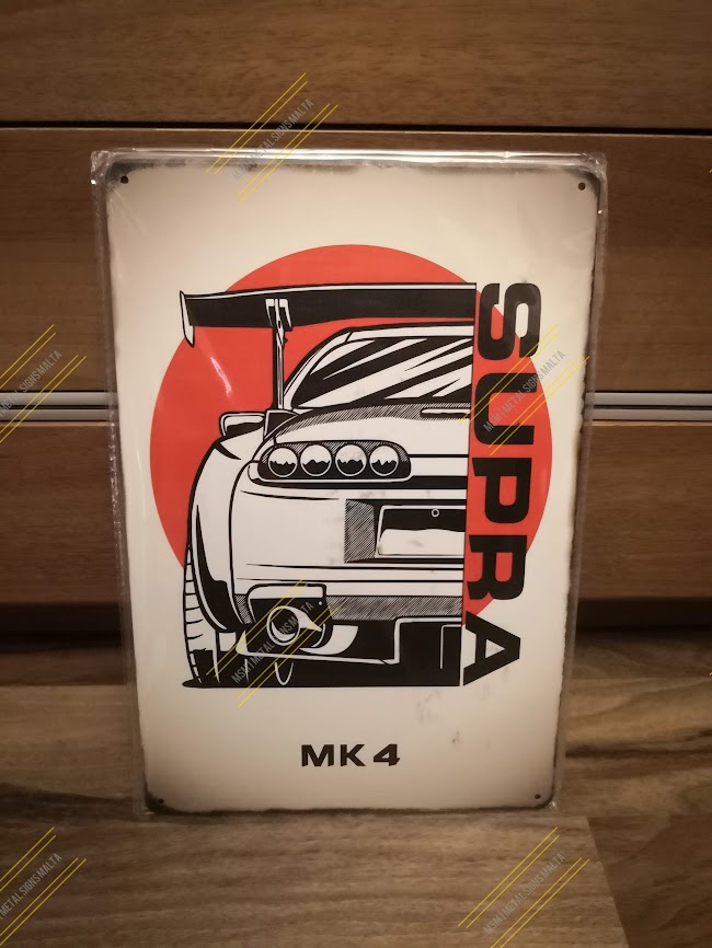 Toyota Supra Mk4 - Metal Signs Malta